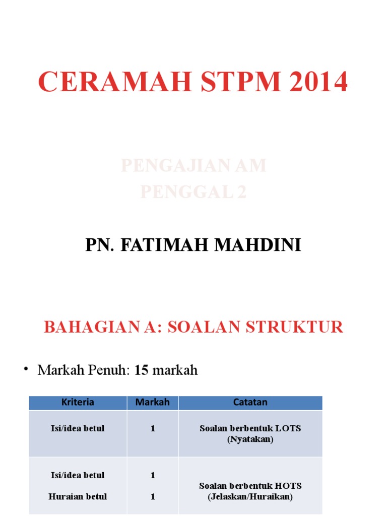 Ceramah Teks Bukan Linear STPM | PDF
