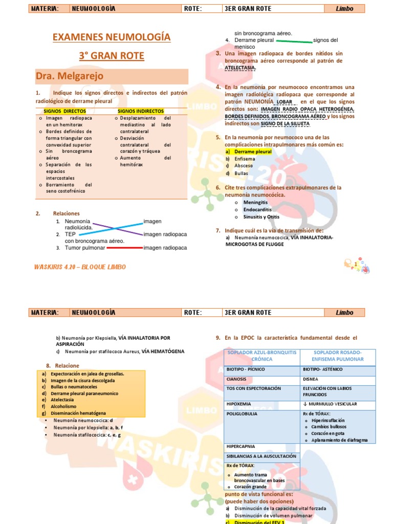 Neumologia p1 | PDF | Neumonía | Tos