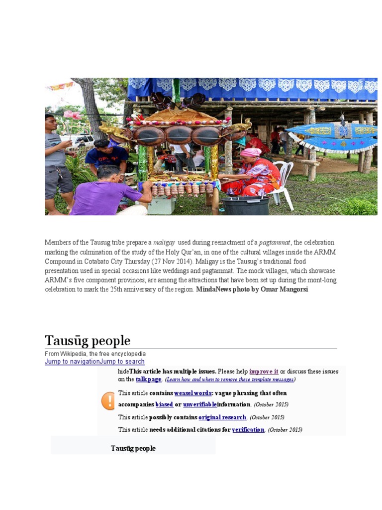 Tausug People And Culture