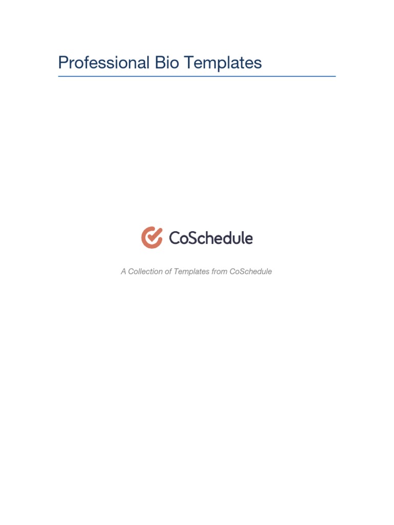 Professional Bio Template Guide | PDF