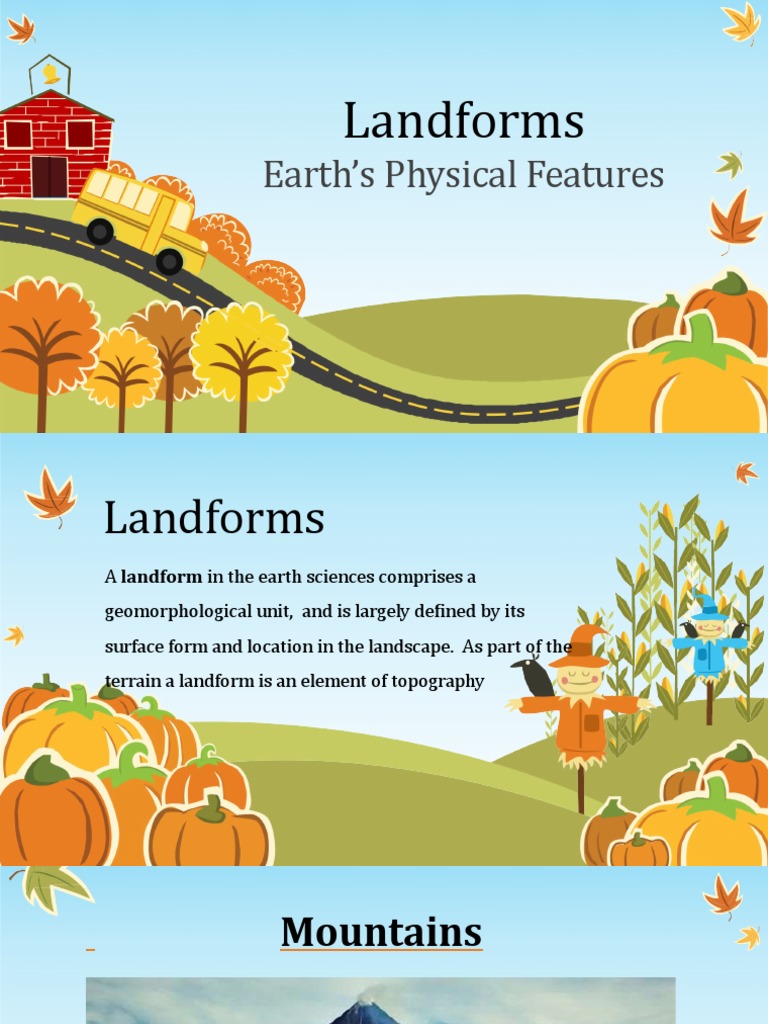 Landforms and Water Bodies Overview | PDF | Plateau | Lagoon