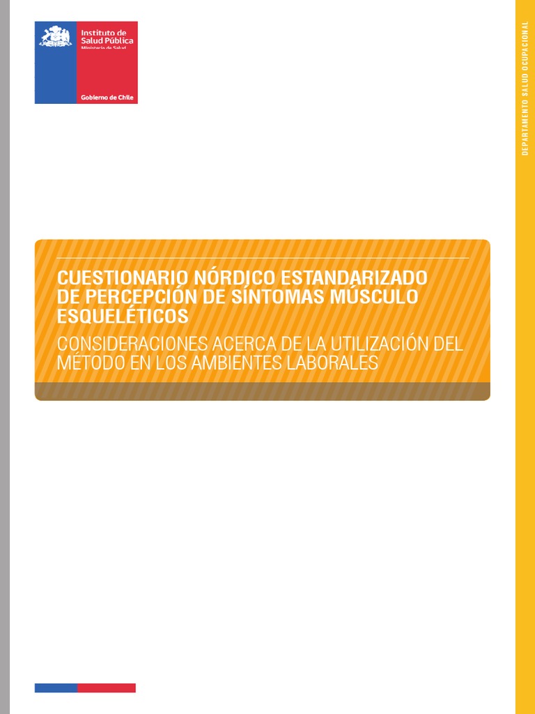 Sesión N° 5 Cuestionario nordico estandarizado para TME 2021 | PDF ...