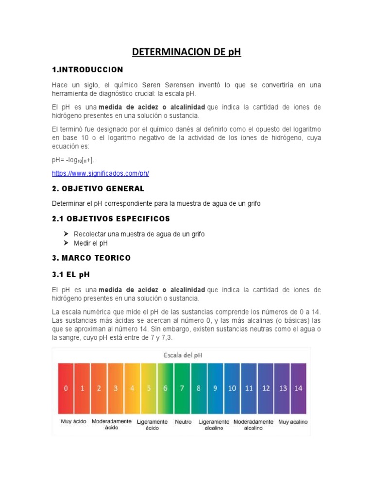 DETERMINACION DE PH | PDF