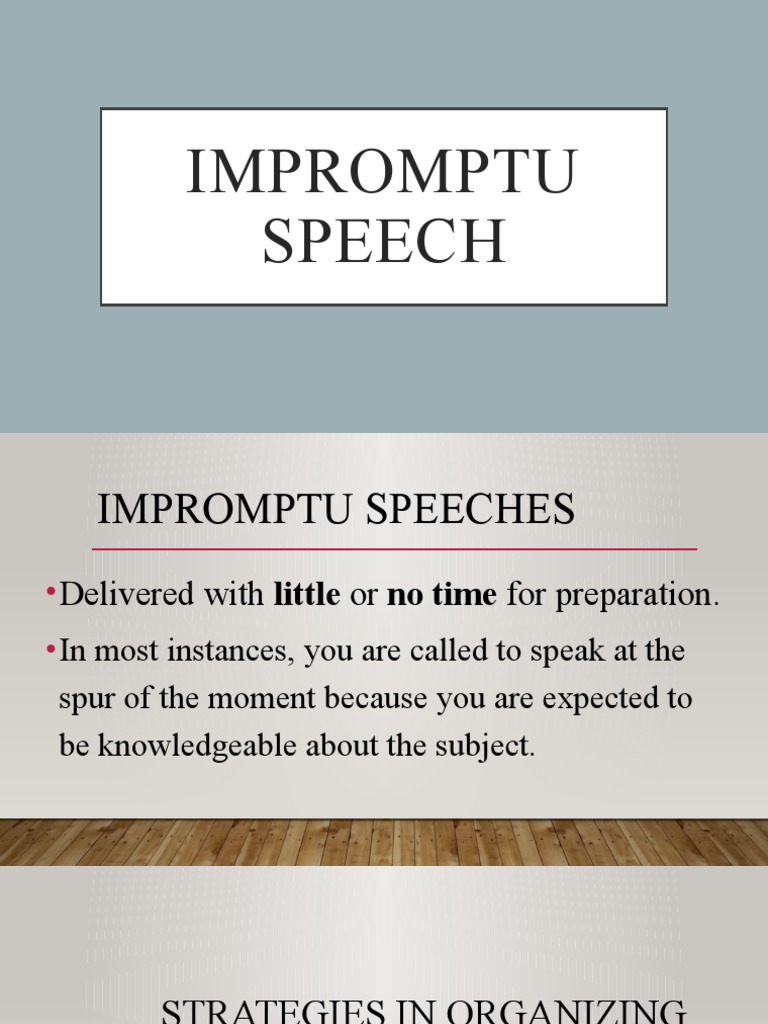 Impromptu Speech | PDF | Facebook | Science