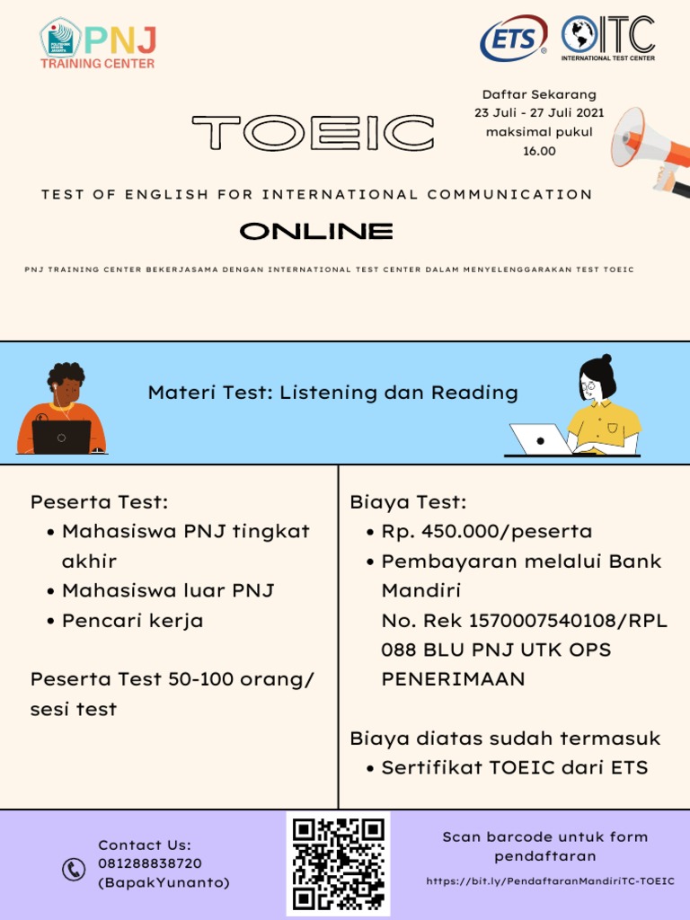 Brosur Test Toeic PNJ | PDF