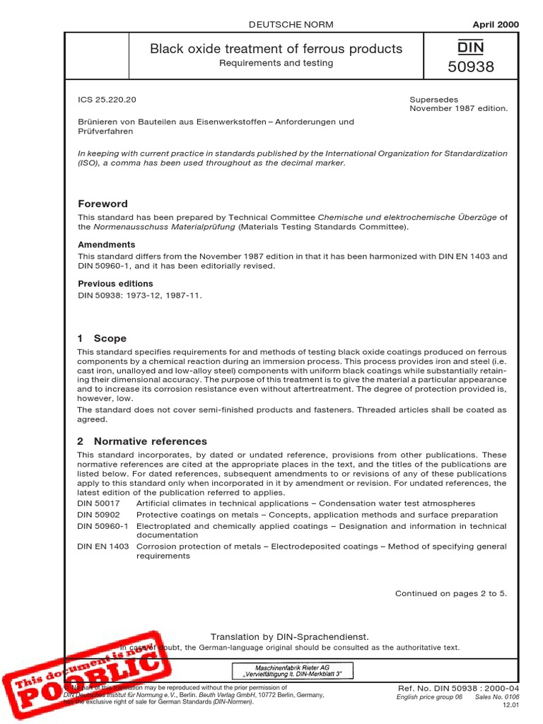 Din 50938 2000 2004 | PDF | Corrosion | Heat Treating