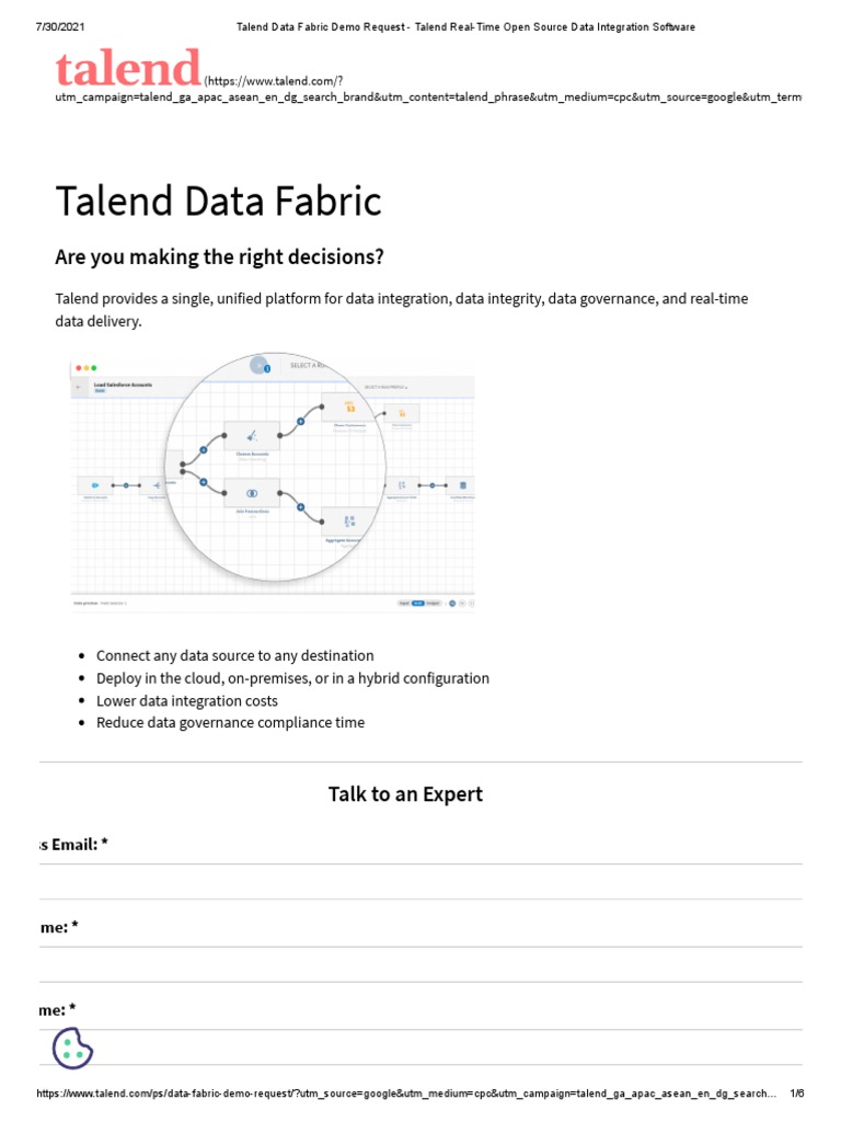 Talend Data Fabric Demo Request - Talend Real-Time Open Source Data ...