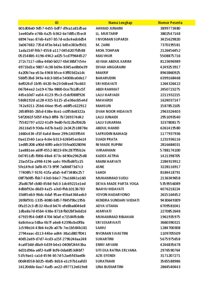 Form Data Asn Lombok Barat 2021 - Tapera Rev | PDF