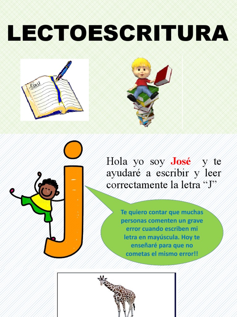 LECTOESCRITURA Letra J | PDF
