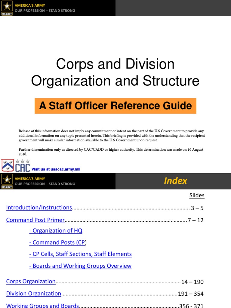 Corps - DIV Staff Guide | PDF | Electronic Warfare | Staff (Military)