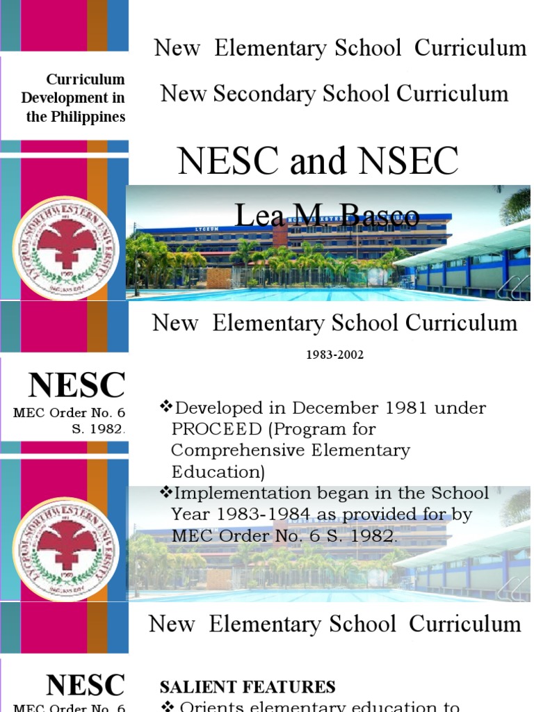 New Elementary School Curriculum New Secondary School Curriculum | PDF ...