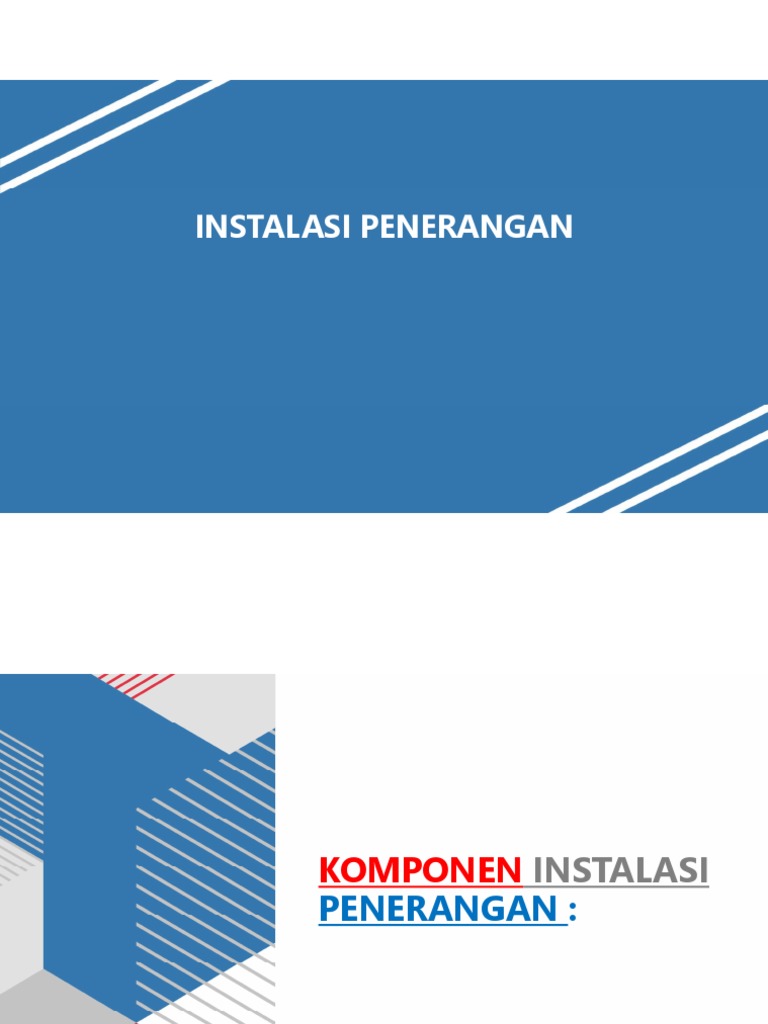 Komponen Instalasi Penerangan Listrik | PDF