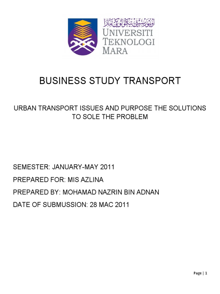 Business Study Transport | PDF | Public Transport | Parking