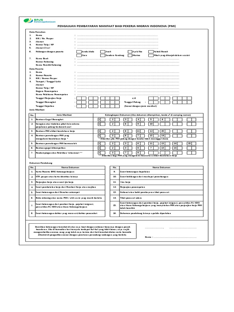 Formulir F3 KK PMI | PDF