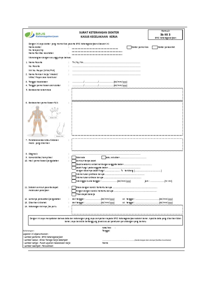 Formulir 3bKK3 BPJS Ketenagakerjaan | PDF