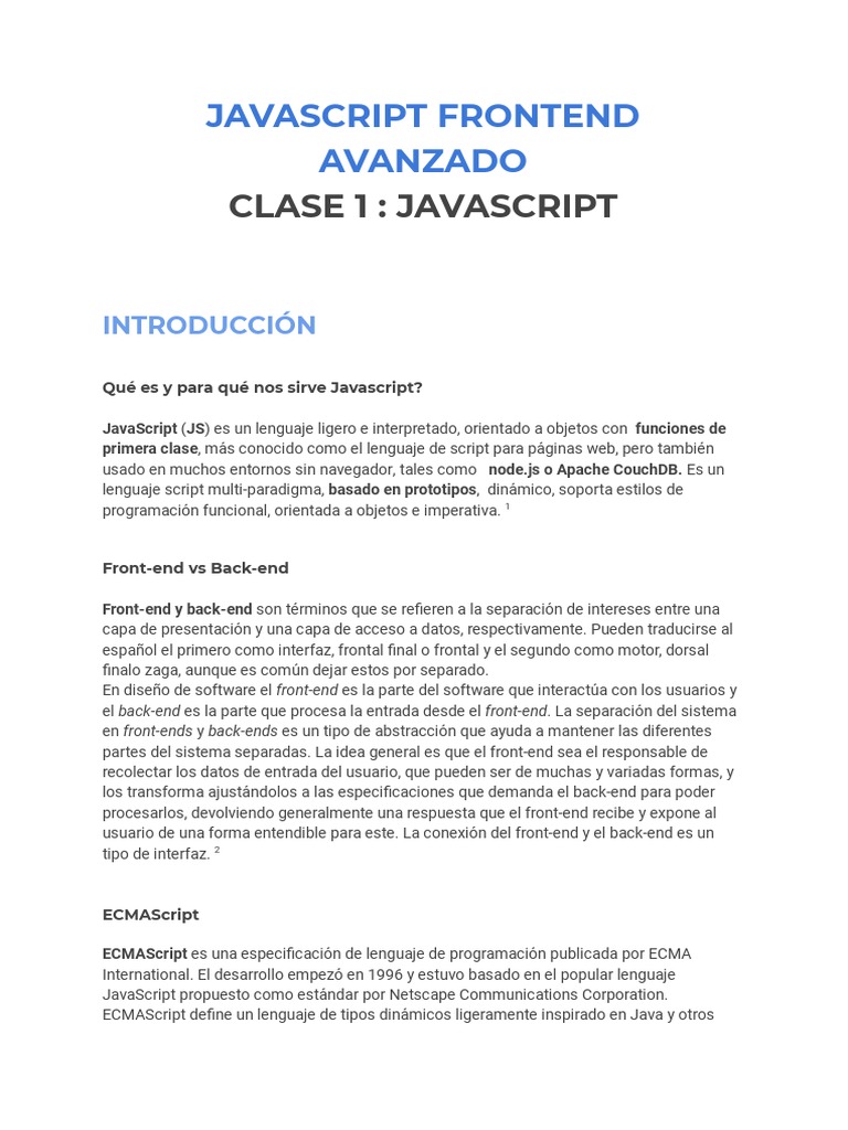 Apunte1 Javascript | PDF | Script Java | Modelo de objeto de documento
