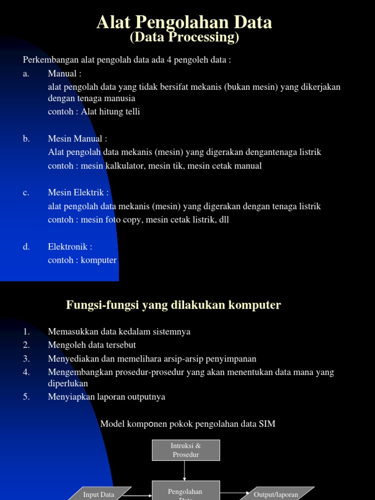 4.Pert-4.Peralatan Pengolahan Data | PDF