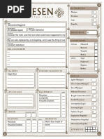 Vaesen Character Sheet Fillable PDF | PDF | Cognitive Science ...