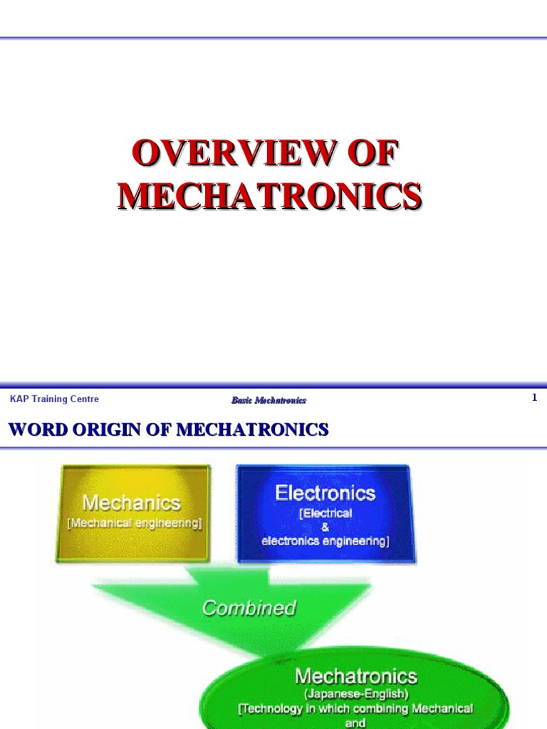 Overview of Mechatronics Overview of Mechatronics | PDF | Fuse ...