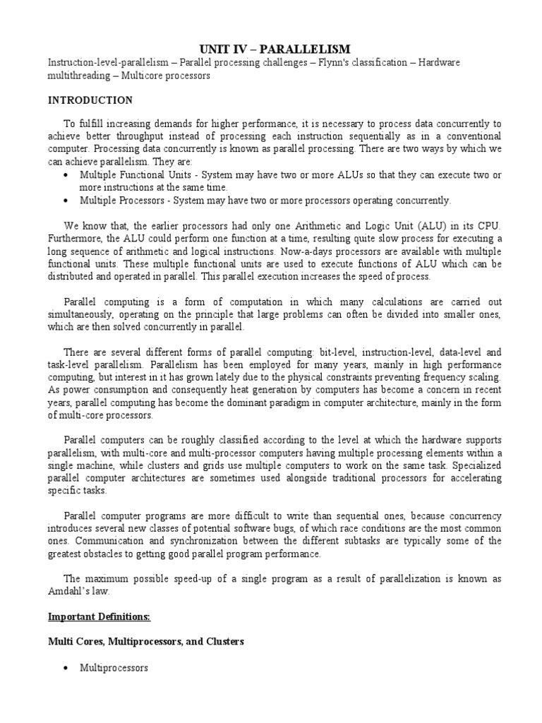 Computer Architecture | PDF | Parallel Computing | Multi Core Processor