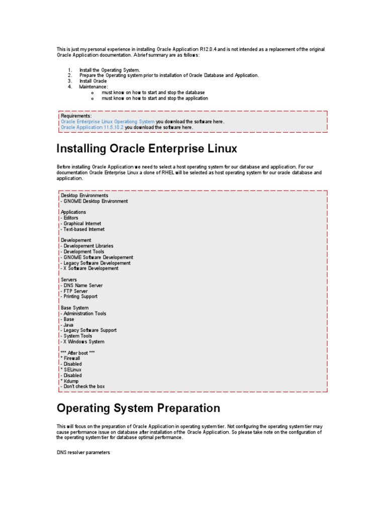 Installing Oracle Application R12 In Linux Pdf Operating System 0578