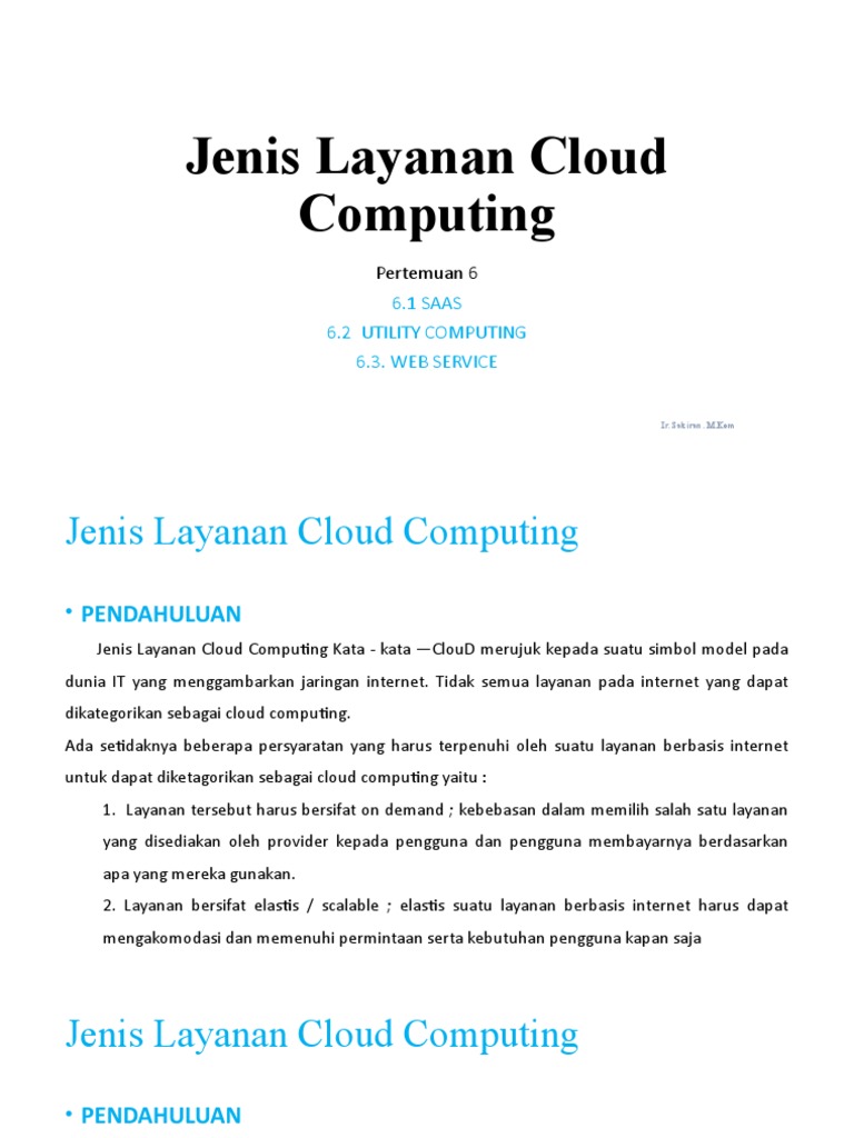Jenis Layanan Cloud Computing | PDF