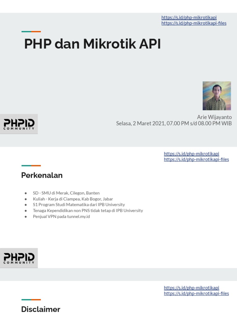 PHP Dan Mikrotik API | PDF