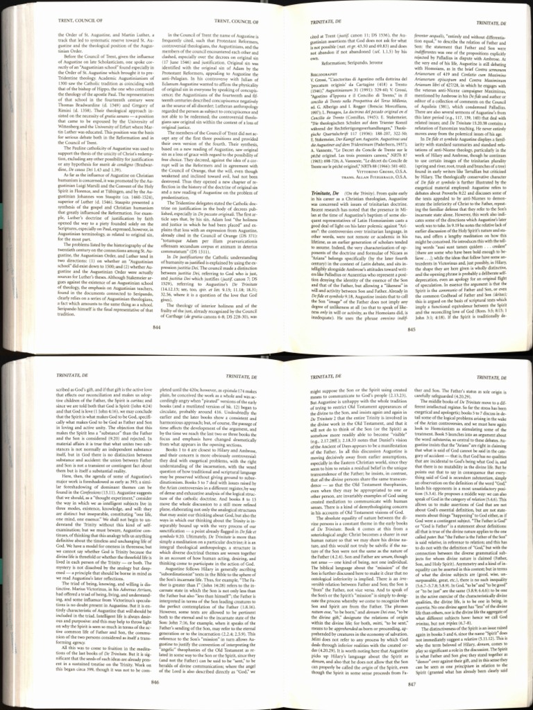 Augustine Through The Ages de Trinitate | PDF