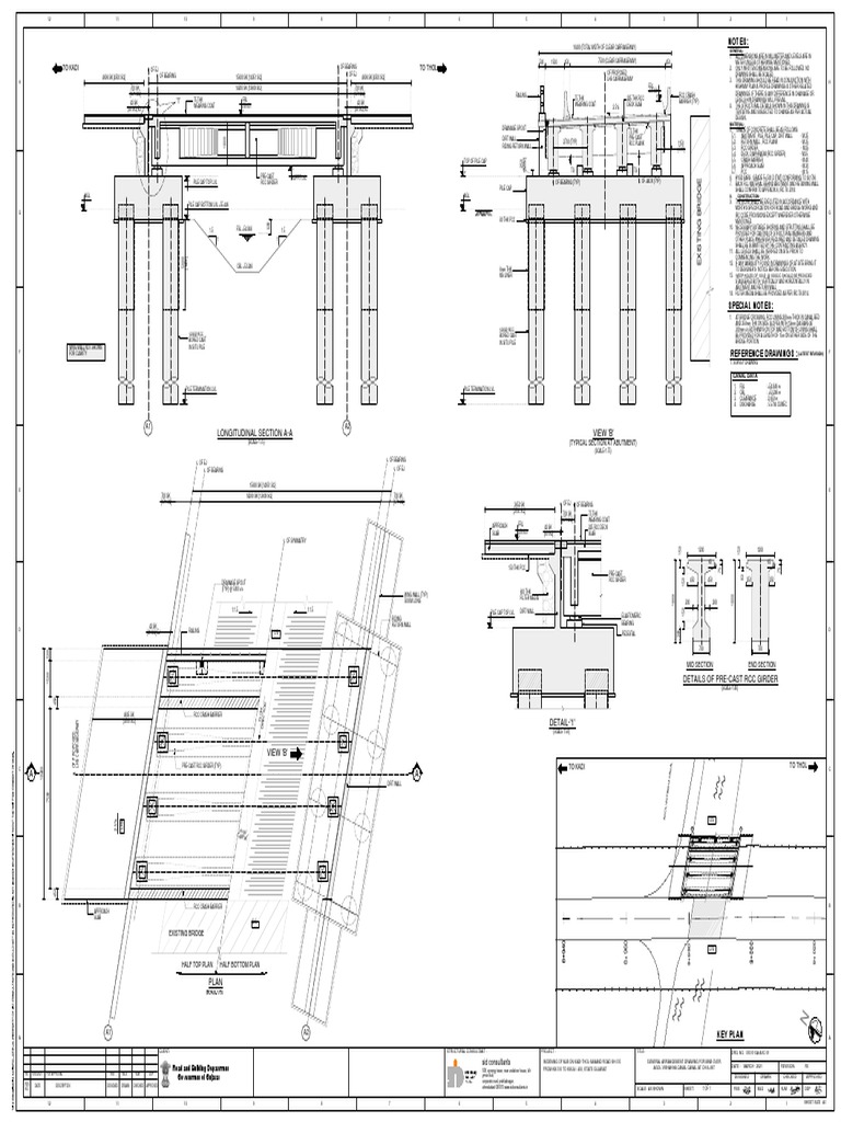 Longitudinal Section A-A View 'B': Notes | PDF | Architectural Elements ...