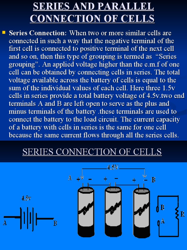Cells Connection | PDF | P–N Junction | Series And Parallel Circuits
