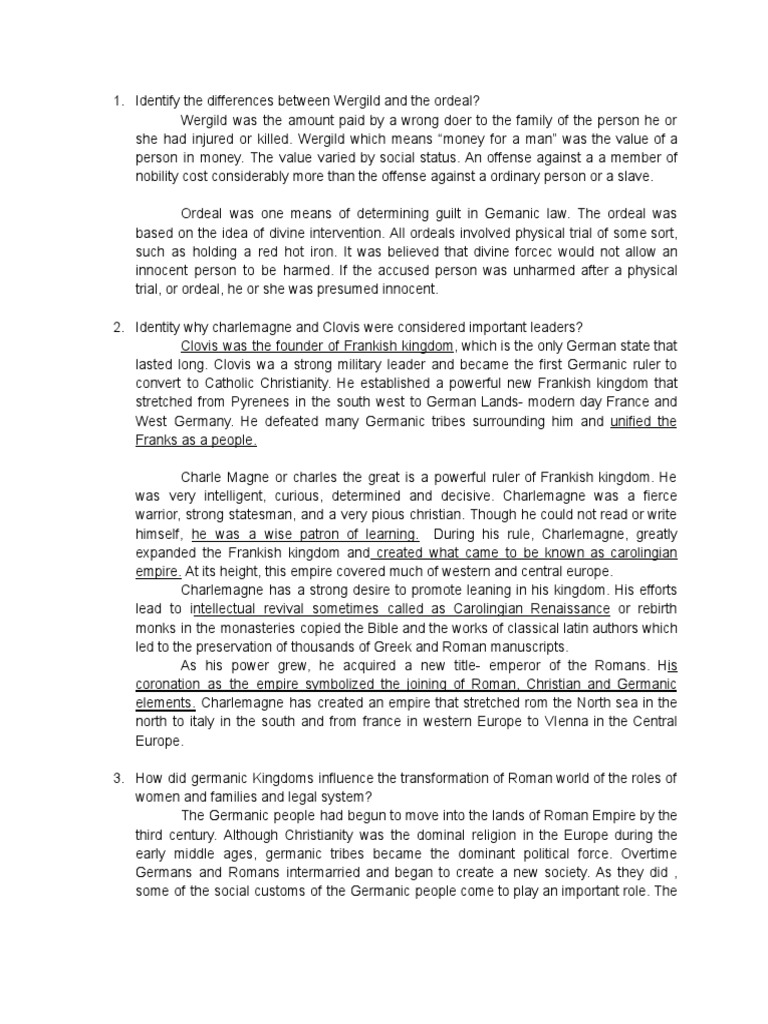 Wergild and Its Role in Germanic Law | PDF | Franks | Charlemagne