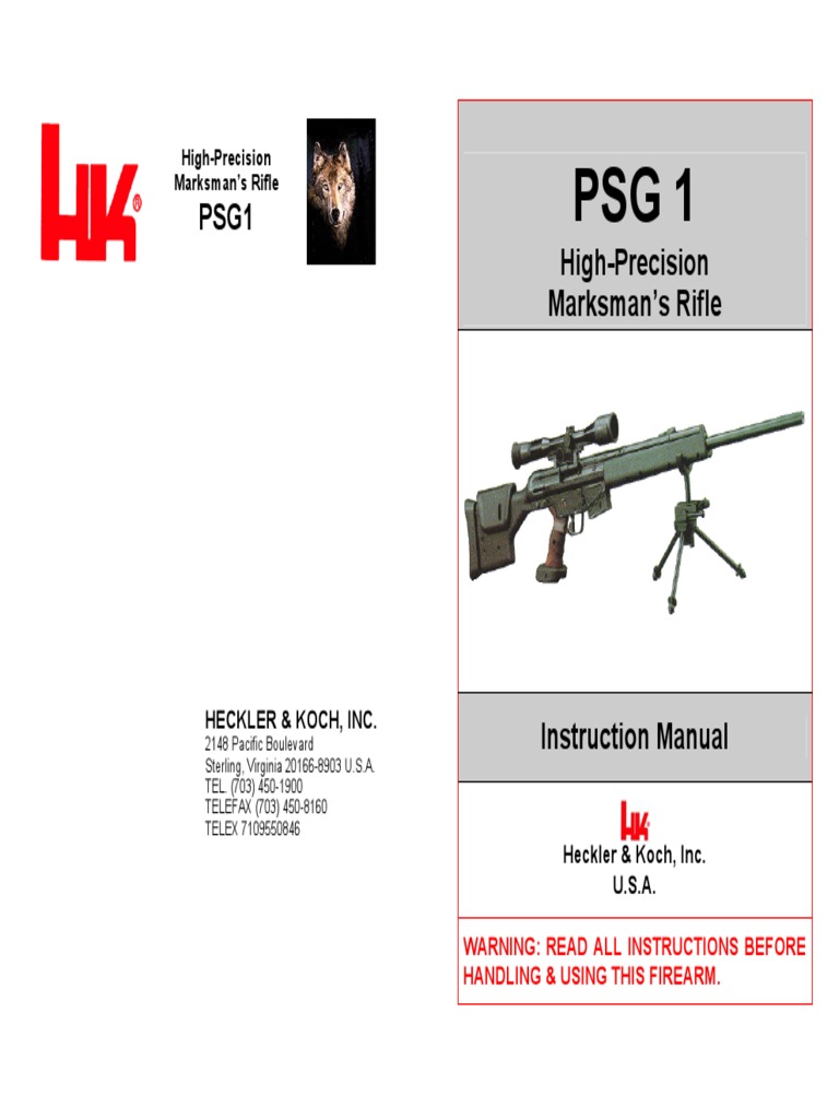 HK PSG-1 - Operators Manual | PDF | Trigger (Firearms) | Cartridge ...