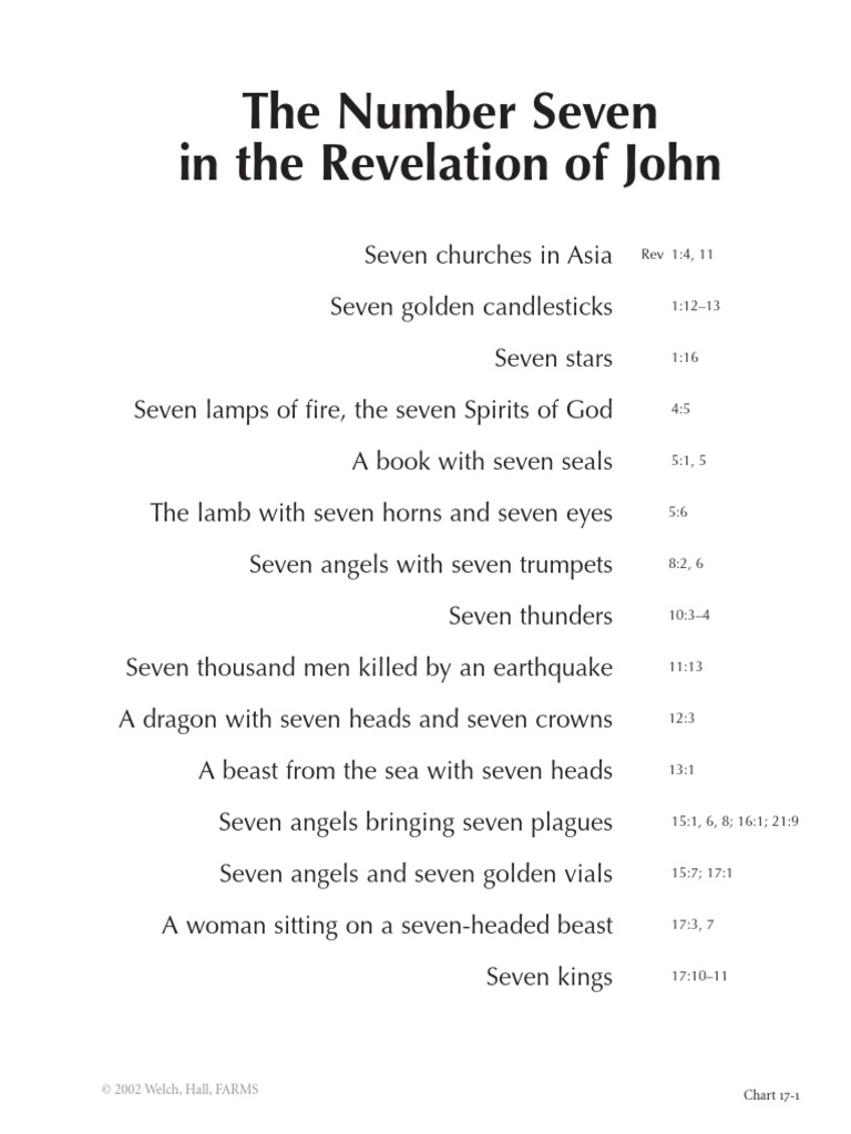 17-1 The Number Seven in The Revelation of John | PDF | Book Of ...