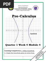 Pre Calculus Quarter 2 Module 1 | PDF | Angle | Cartesian Coordinate System