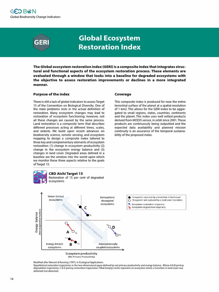 Metadata GEO BON Idiv Global Ecosystem Restoration Index | PDF | Restoration Ecology | Ecosystem