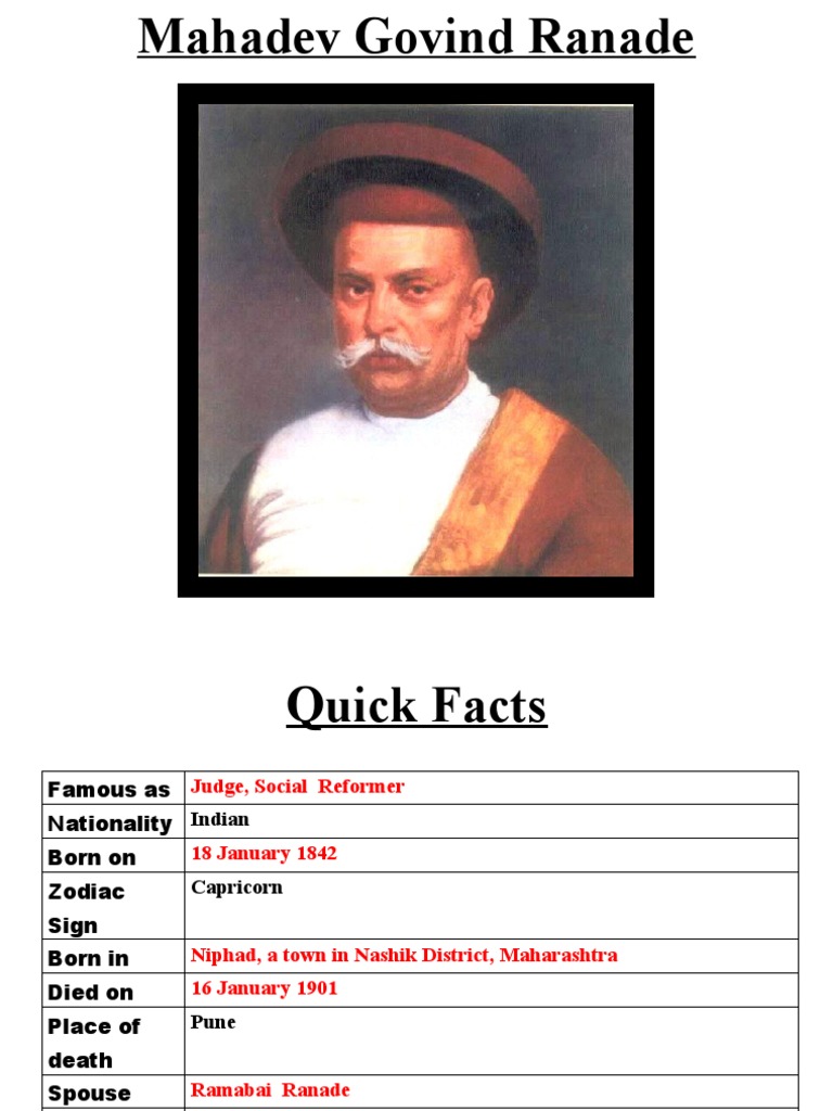 Mahadev Govind Ranade | PDF