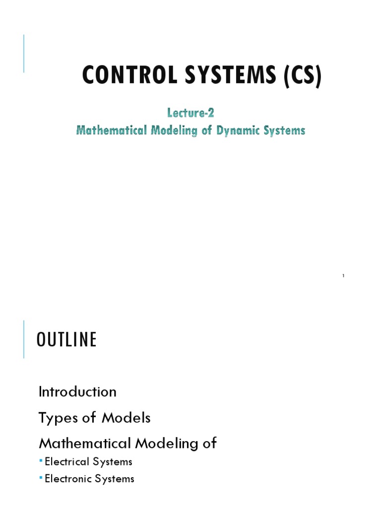 Control Systems (CS) | PDF | Mathematical Model | System