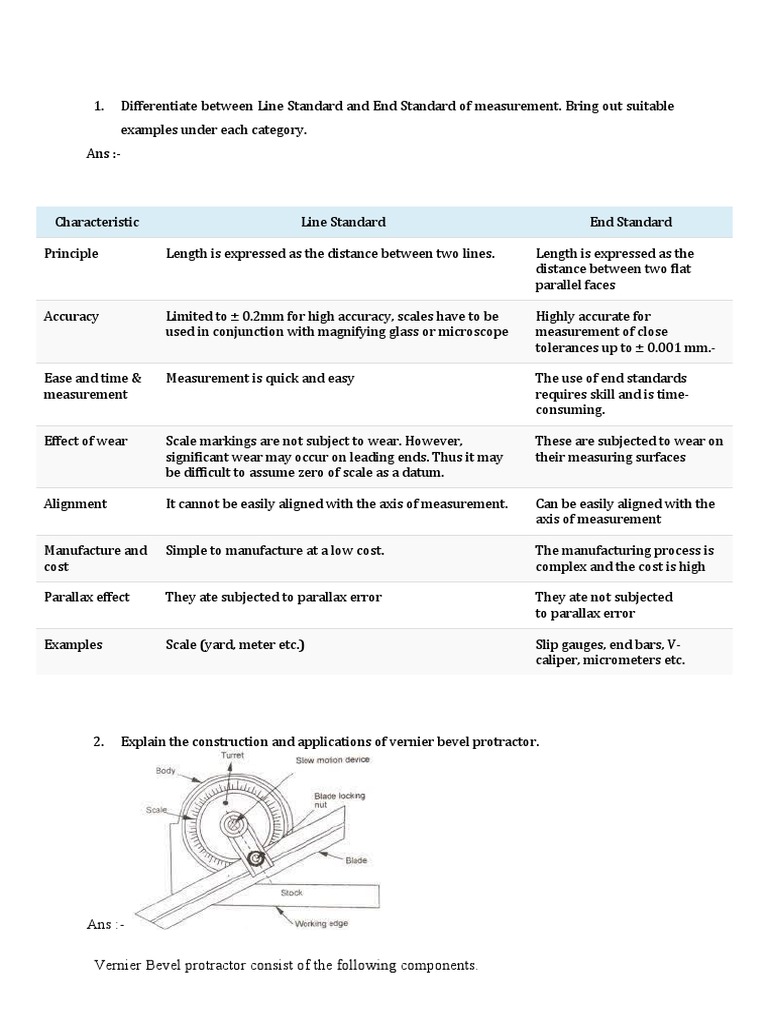 Line vs. End Standards in Measurement | PDF | Pressure Measurement | Gear