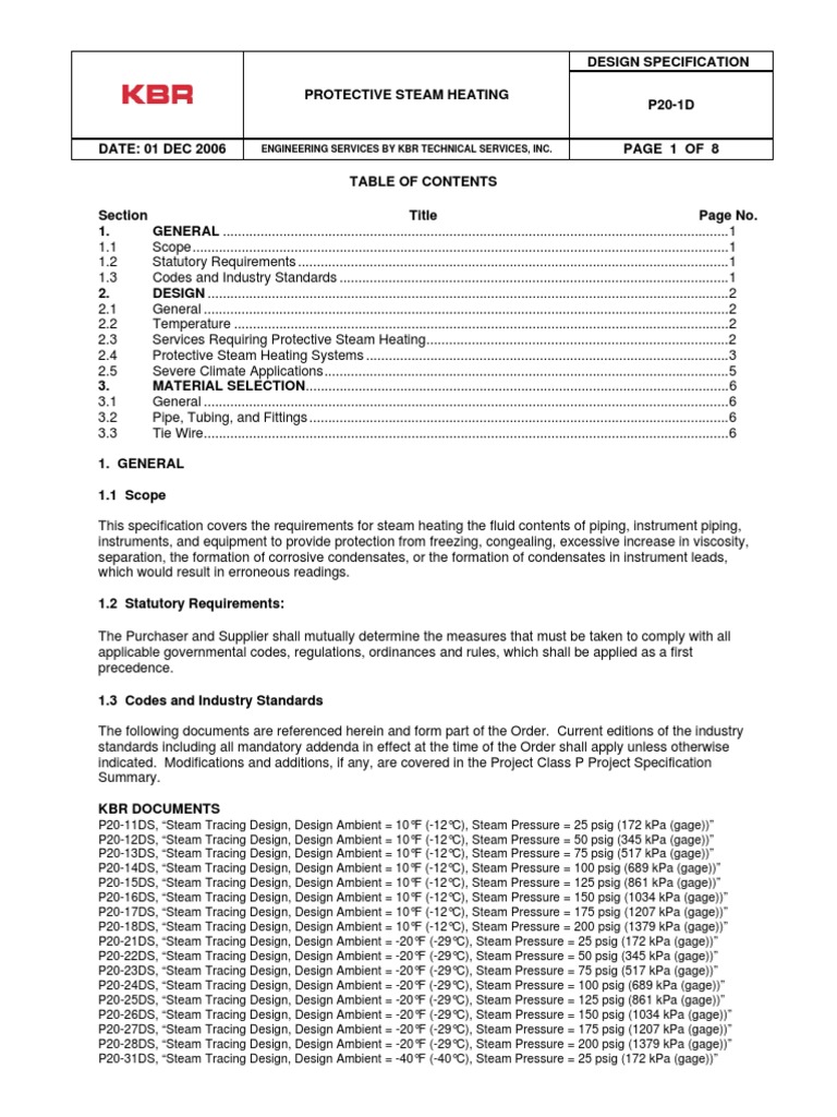 Protective Steam Heating | PDF | Pipe (Fluid Conveyance) | Steam