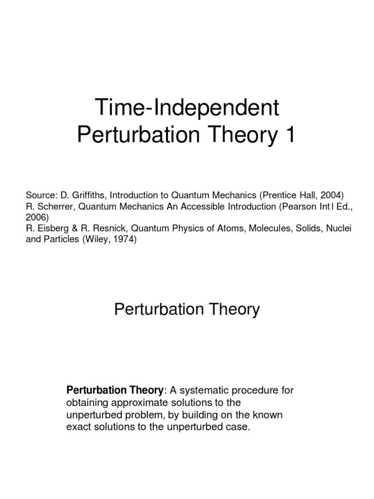 CH 6 Quantum | PDF | Perturbation Theory (Quantum Mechanics) | Wave ...
