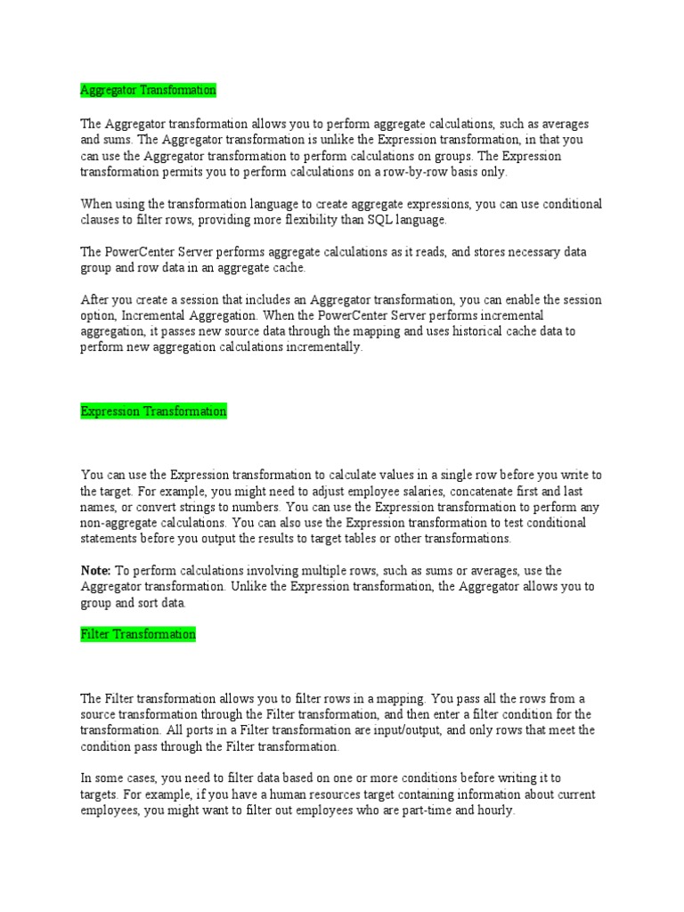 Transformations | PDF | Sql | Databases