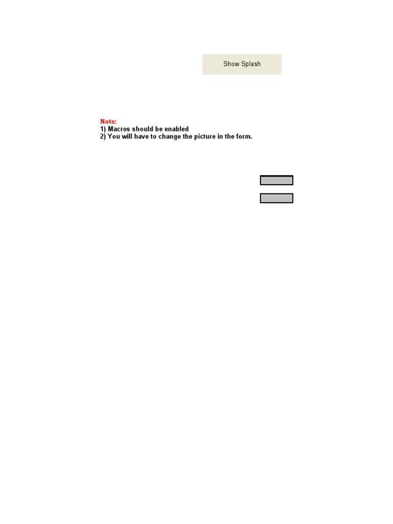 Excel Splash Screen | PDF