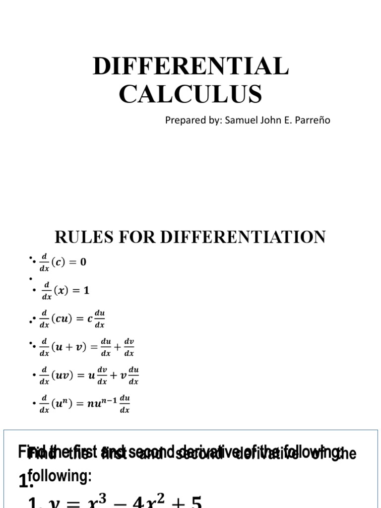 Differential Calculus | PDF | Tangent | Volume