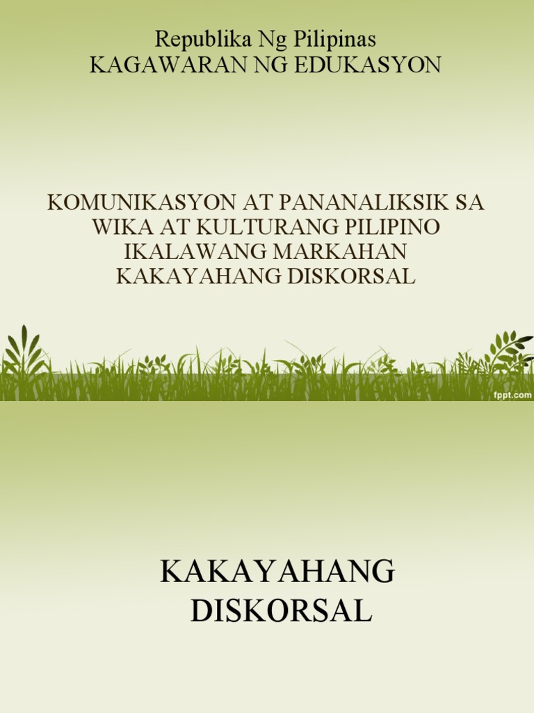 Kakayahang Diskorsal | PDF