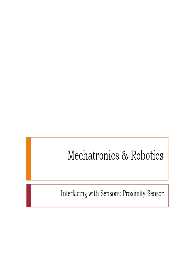 Interfacing With Proximity Sensor | PDF | Capacitor | Electrical Engineering