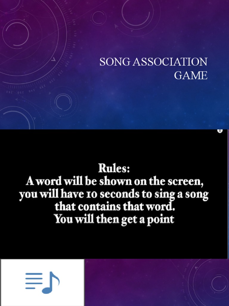 Song Association Game Words List | PDF