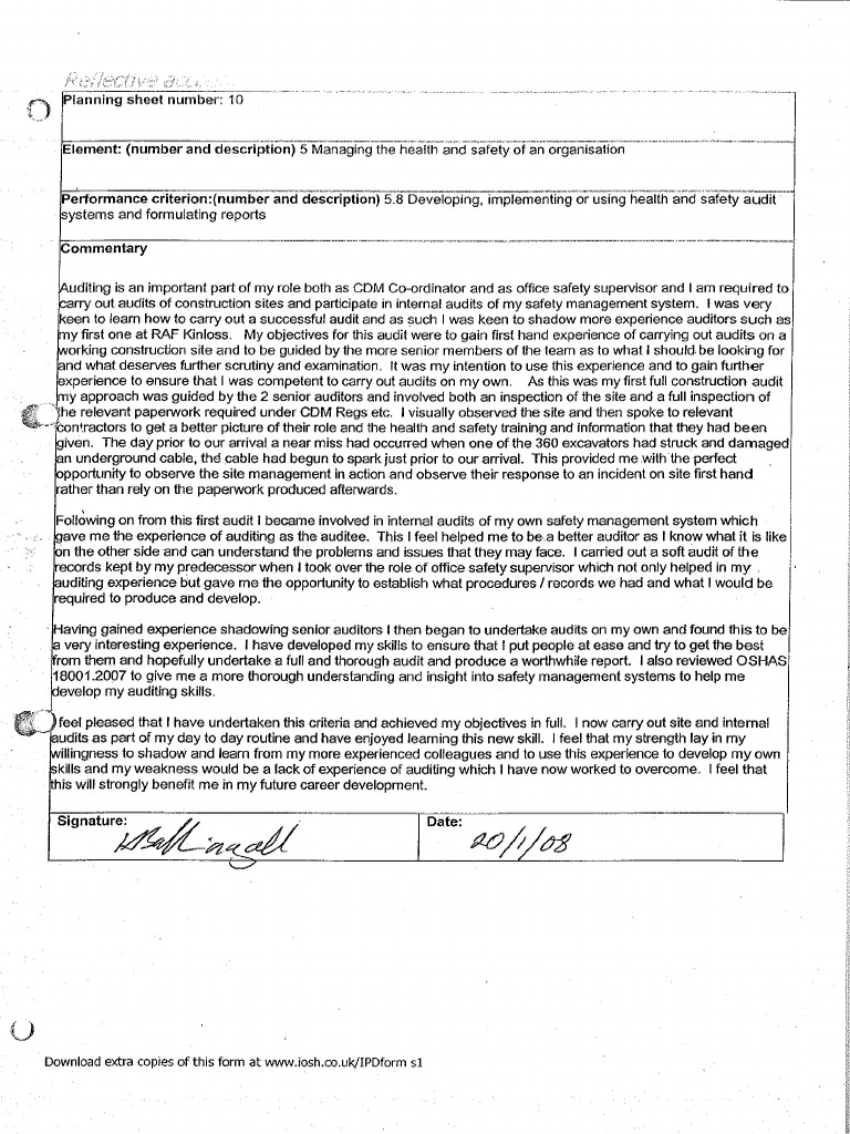 5 SDP Reflective Account 1 | PDF