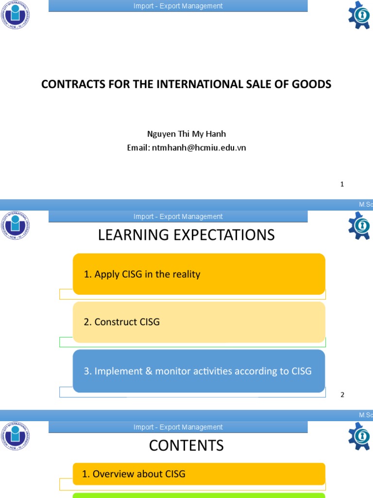 CISG Application in Import-Export Contracts | PDF | Letter Of Credit ...