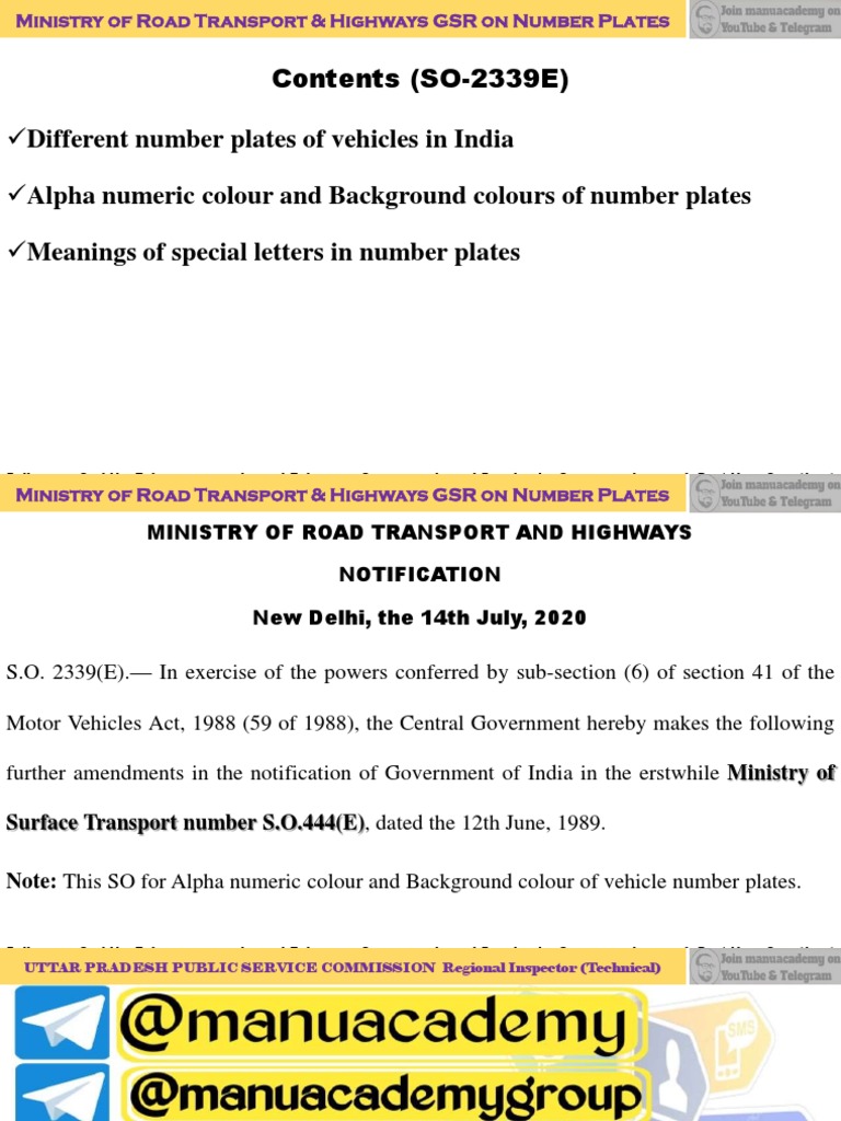 Lec-08 GSR On Number Plates | PDF | Vehicle Registration Plate | Transport
