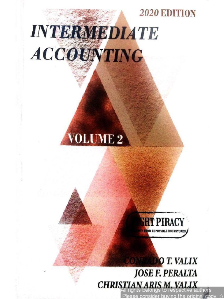 Intermediate Accounting 2020 Volume 2 - Conrado T. Valix | PDF